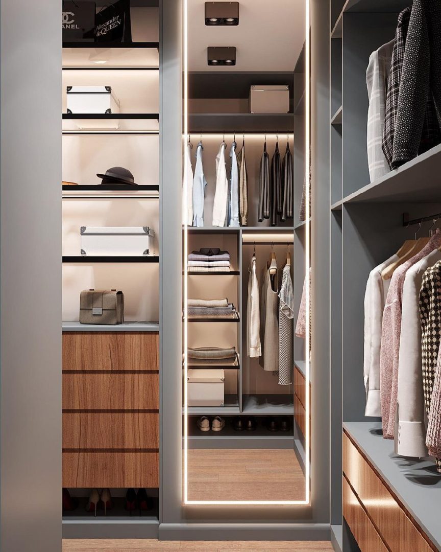 Планировка гардеробной — основные правила и особенности